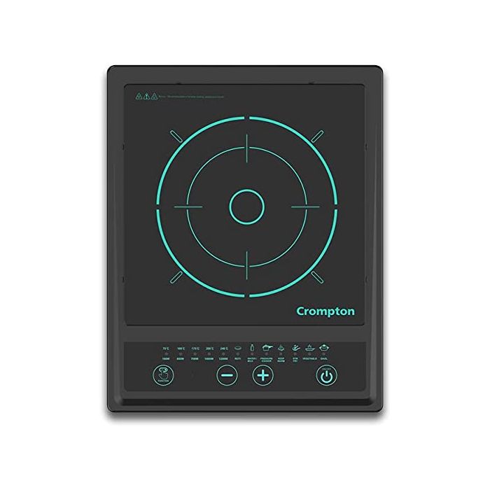 Crompton Instaserve 1200 W Induction Cooktop with Tactile Push Buttons ...